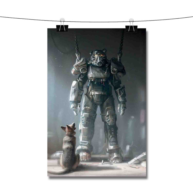 Fallout 4 Dogmeat Power Armor Poster Wall Decor – Twentyonefox